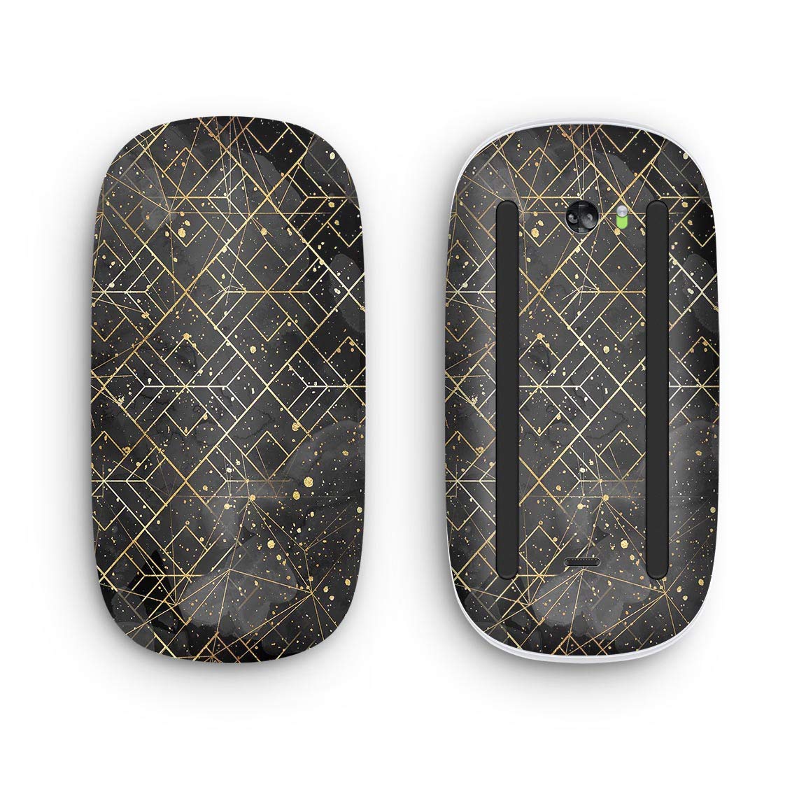Design Skinz Karamfila Watercolor & Gold V9 Vinyl Decal Compatible with The Apple Magic Mouse 2 (Wireless, Rechargable) with Multi-Touch Surface