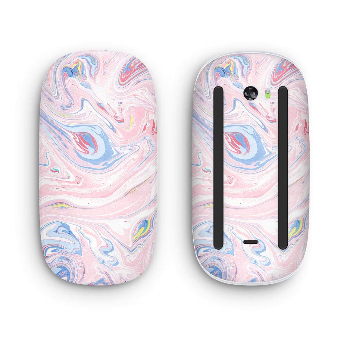 Design Skinz Marbleized Pink and Blue Swirl V2123 Vinyl Decal Compatible with The Apple Magic Mouse 2 (Wireless, Rechargable) with Multi-Touch Surface