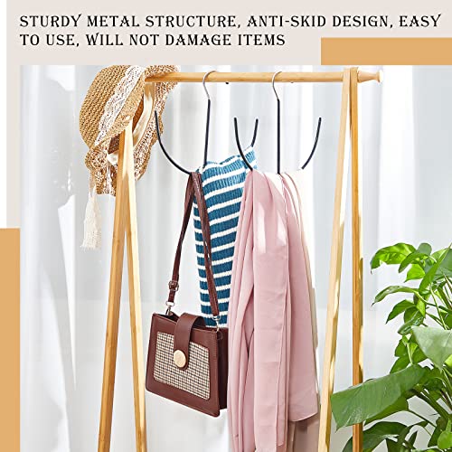 6 Pieces Belt Hanger for Closet Space Saving Black Belt Organizer Hanging Tie Hanger Multi Purpose Tie Rack Closet Organizer Hook Rack for Belt Ties Scarves Camisoles Hats Bras Shoes Organization