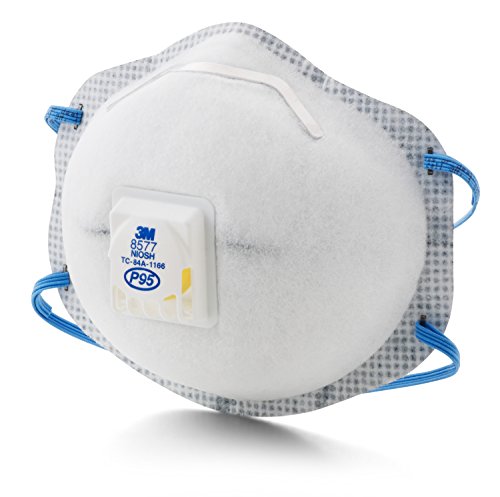 3M Particulate Respirator 8577, P95, with Nuisance Level Organic Vapor Relief (Pack of 10)