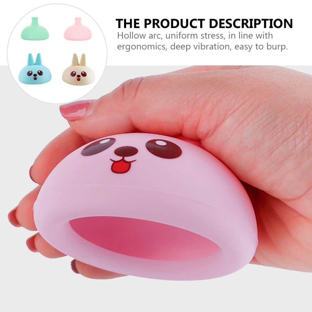 DOITOOL Pressure Drum Massage, 4Pcs Sputum Remover Silicone Palm Chest Percussion Cup Mom Palm Cup Pressure Drum Massage Cup for Burping Expectoration Problem