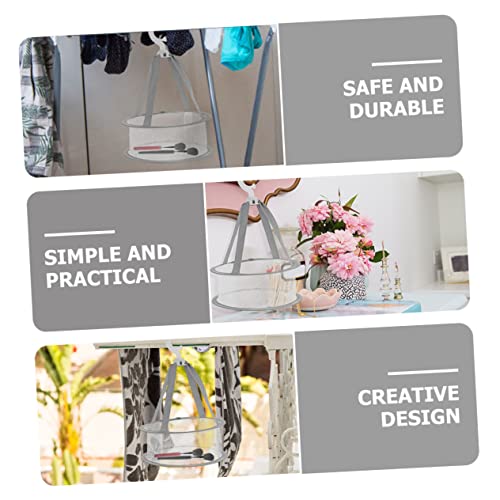 Alipis 2pcs Beauty Egg Drying Net White Makeup Silicone Makeup Sponge Foldable Laundry Rack Bra Hanging Basket Hanging Drying Basket Bath Sponges for Shower Socks Drying Rack Sock Fabric