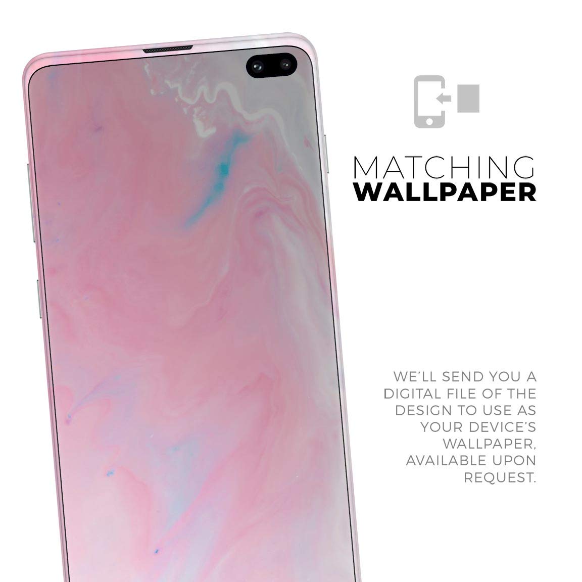DesignSkinz Marbleized Pink Paradise V7 Protective Vinyl Decal Wrap Skin Cover Compatible with The Samsung Galaxy S20 (Screen Trim & Back Glass Skin)