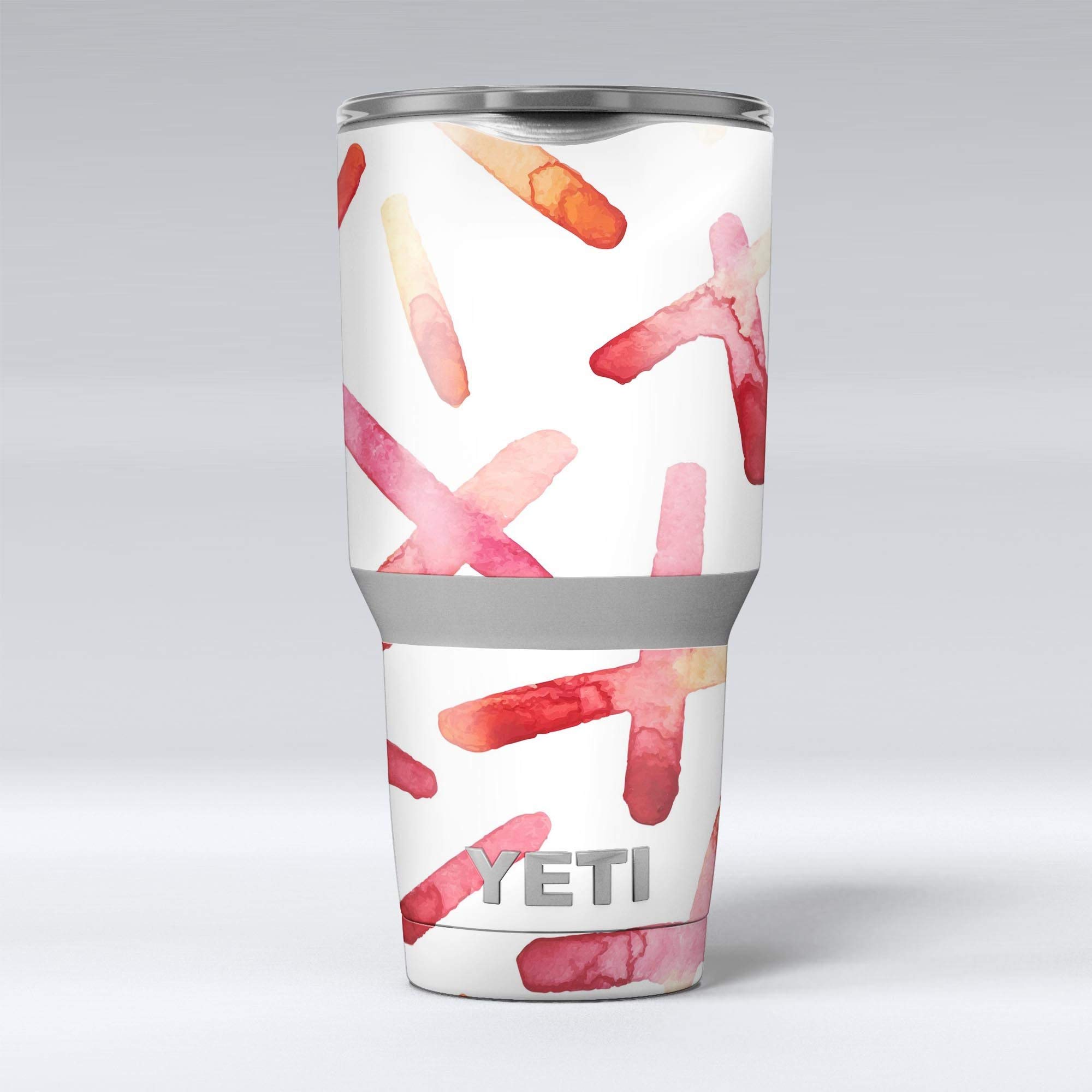Design Skinz Pink and Orange Microscopic Lens - Skin Decal Vinyl Wrap Kit Compatible with The Yeti Rambler Cooler Tumbler Cups