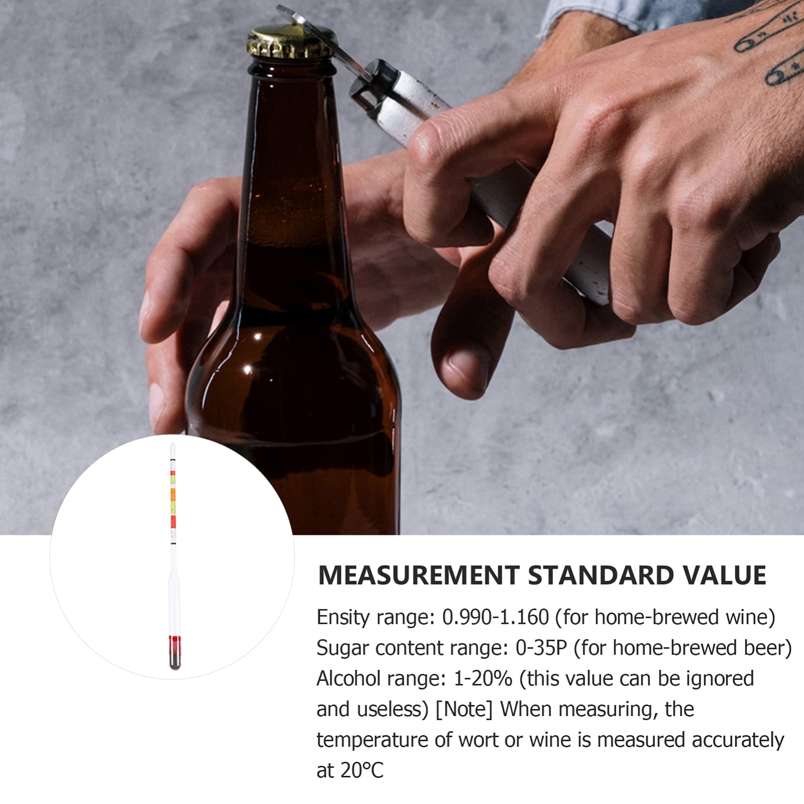 DOITOOL Triple Scale Hydrometer Kit Maple Syrup Hydrometer for Brew Beer Wine Kombucha ABV Brix Gravity Test Kit Home Brewing Supplies