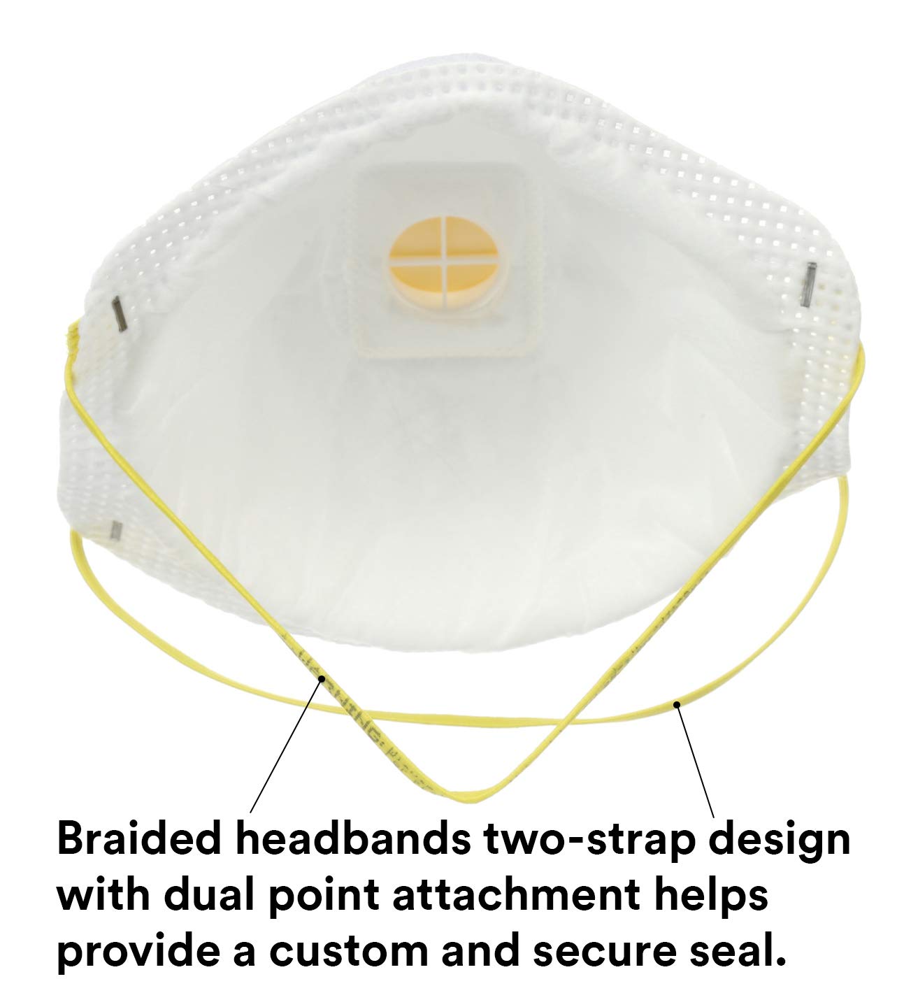 3M Particulate Respirator 8511, Pack of 10, N95, Cool Flow Exhalation Valve, Disposable, Braided Comfort Strap, M Noseclip
