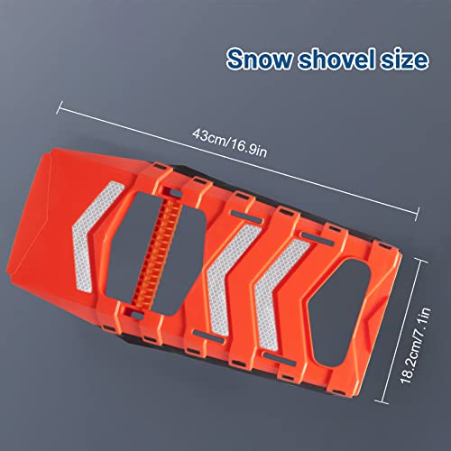 2Packs Heavy Duty Survival Shovel for Off Road,Camping,Beach,Digging Dirt, Sand, Mud & Snow,Winter Snowy Day Snow Shovel,Ice Scraper, Snow Ice Removal for SUV Truck Vehicle Car Window Windshield