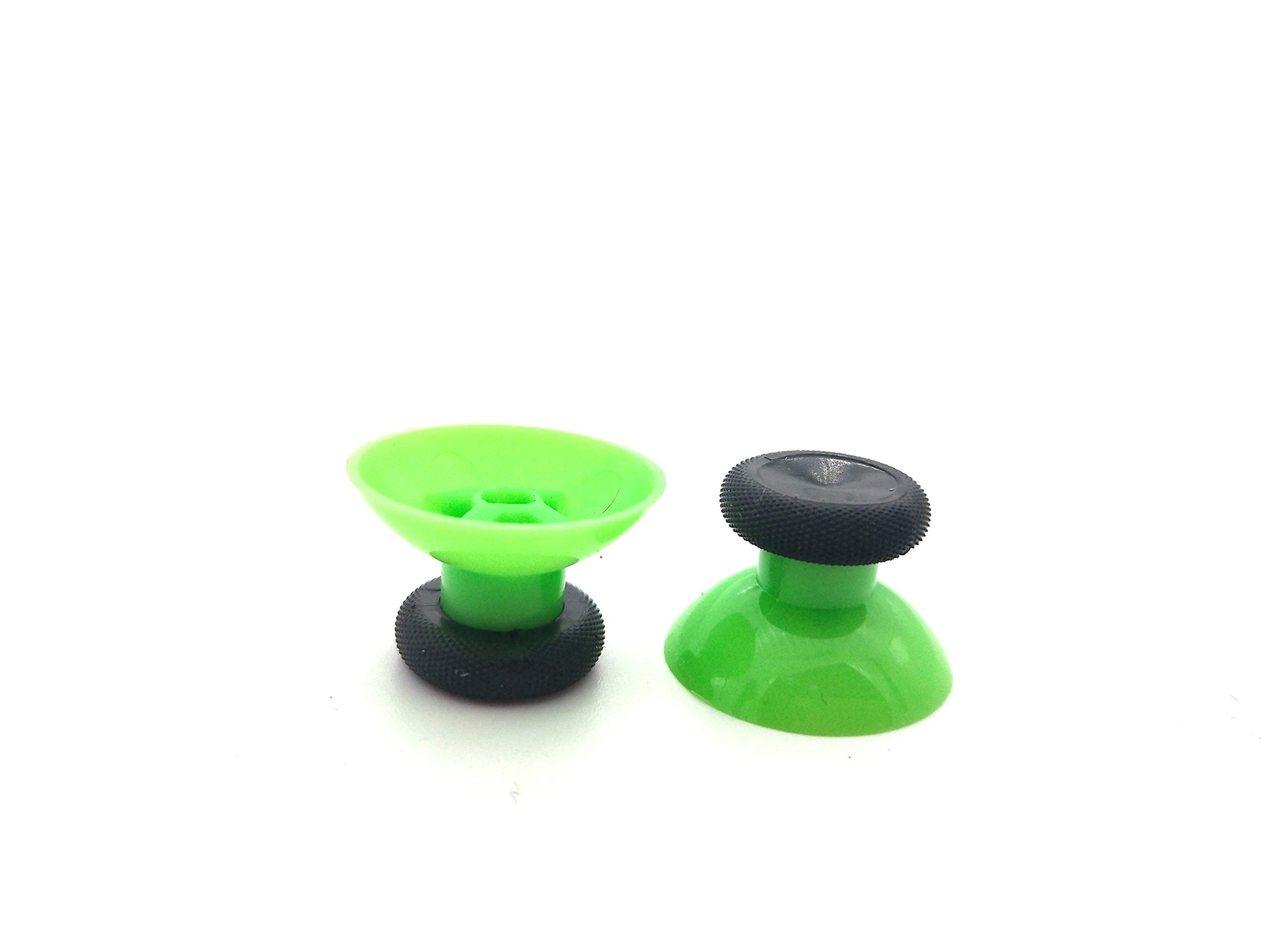 2 x 3D Analog Thumb Stick Joystick Thumbstick Cap Cover for Xbox one Slim S Controller Replacemnet (Green-Black)