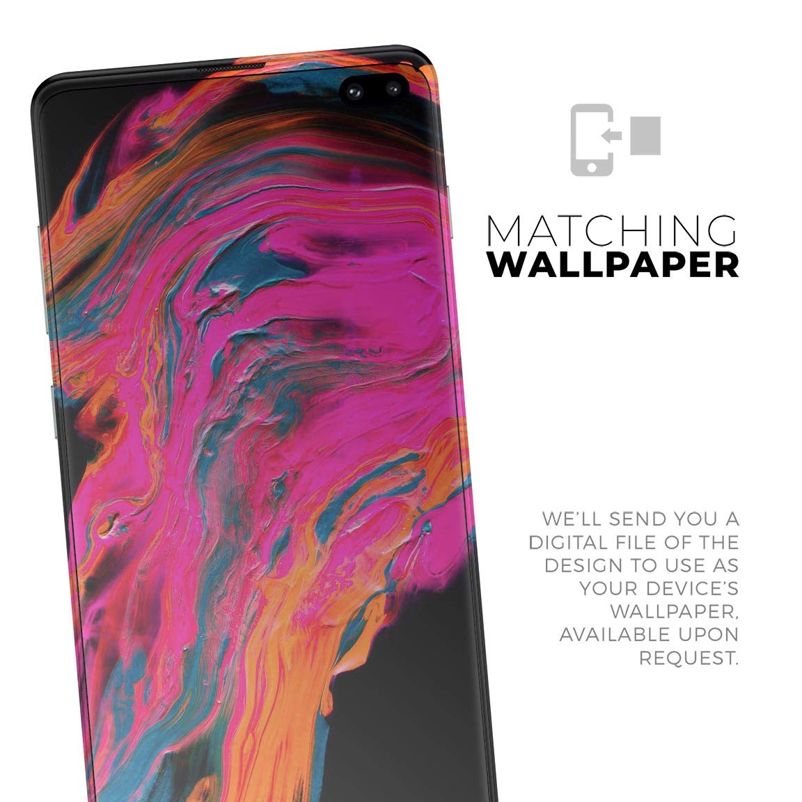 DesignSkinz Liquid Abstract Paint V73 Protective Vinyl Decal Wrap Skin Cover Compatible with The Samsung Galaxy S20 (Screen Trim & Back Glass Skin)
