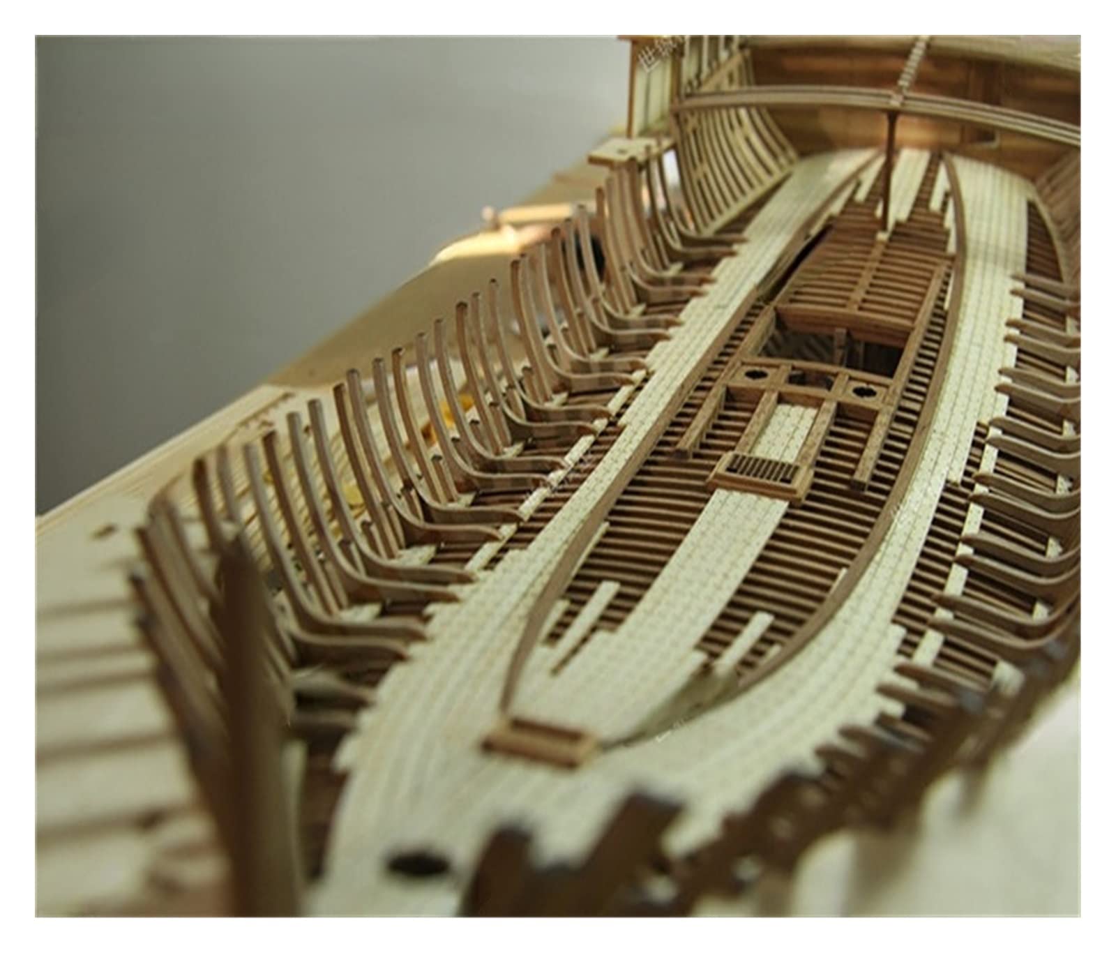 3D Model Space Sense 1/48 Full Rib Shark Le Requin Sailboat Model Kit Wooden DIY Handmade Boat Model Puzzle Sailing Theme Party