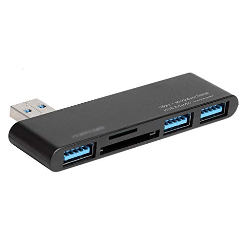 GPPZM Portable 5 in 1 USB 3.0 HUB Splitter Converter 5Gbps USB 3.0 for SD TF Card Reader Adapter for Desktop Laptop PC