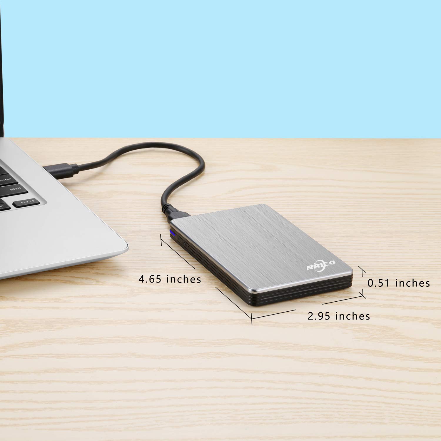 NRICO 500GB Portable External Hard Drive USB 3.0 HDD 2.5inch Storage Compatible for PC, Mac, Desktop,PS4 (500GB, Grey)