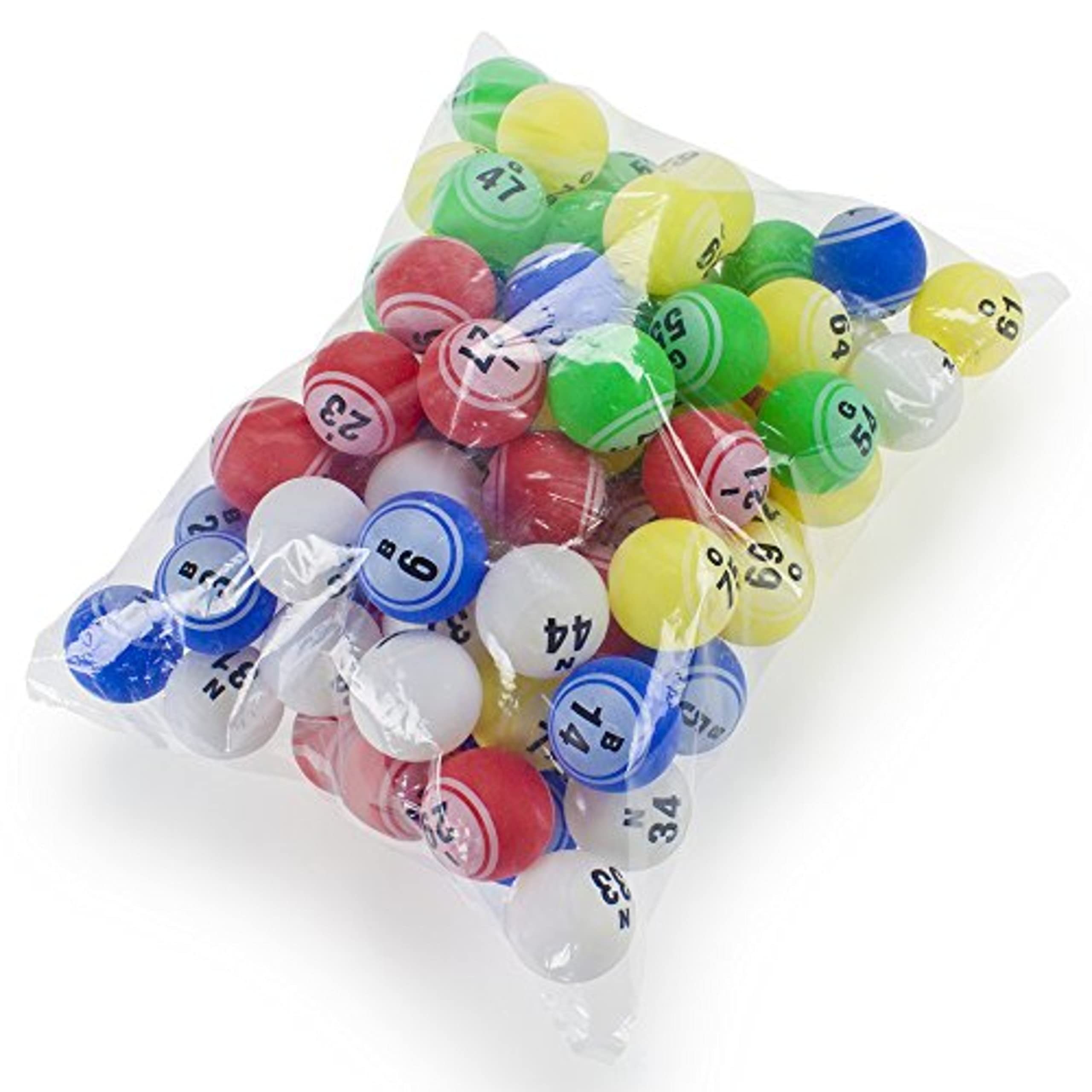 75 Natural Wood 7/8 Inch Bingo Balls -Wood Balls for Bingo Cages and Raffles - Compatible with Cages from Most Major Brands