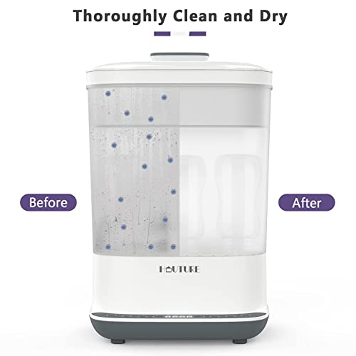 Bottle Sterilizer & Baby Bottle Warmer Electric Steam Sterilizer and Dryer, 6-in-1 Bottle Sanitizer for Baby Items & Breast Pump Accessories