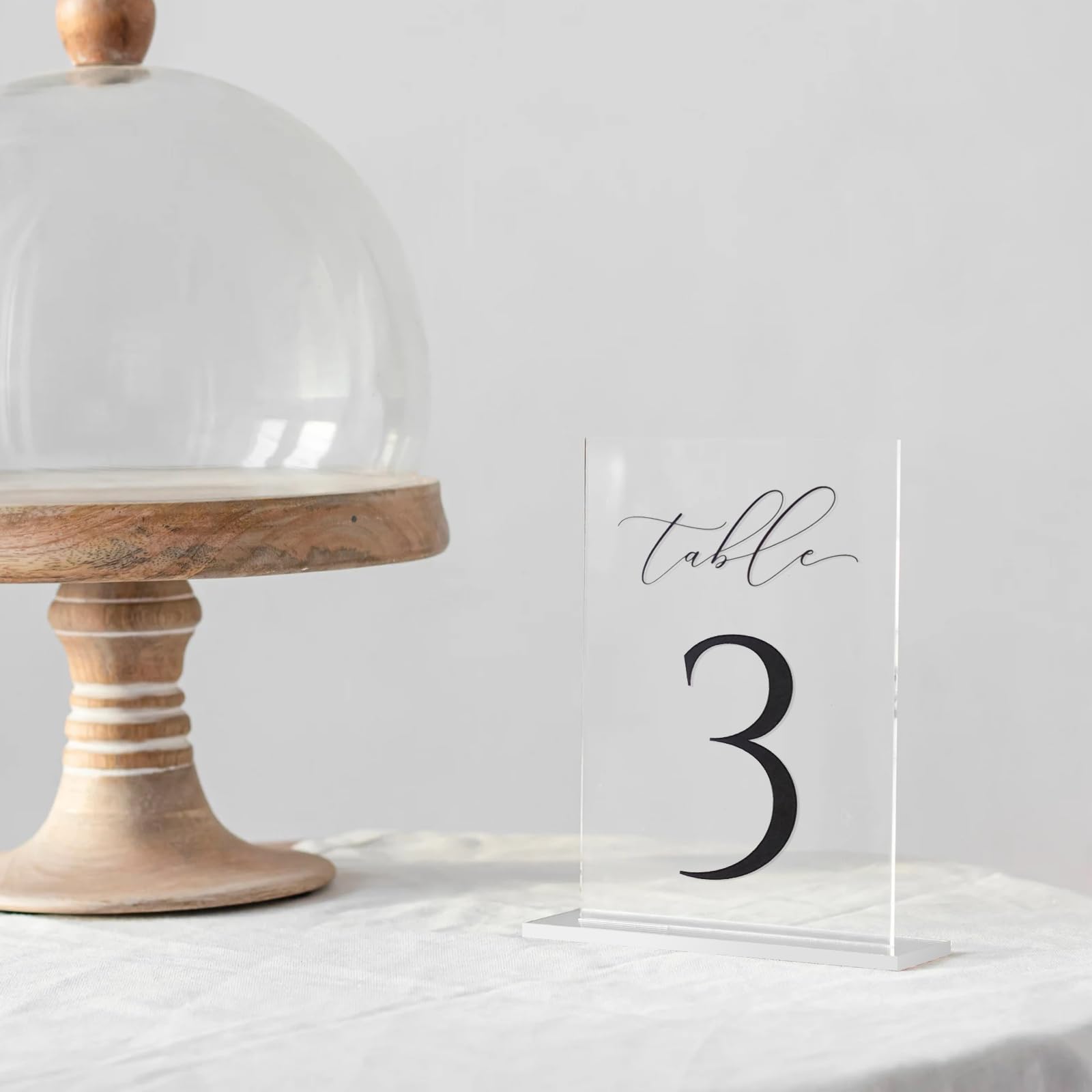 5x7 Inch Clear Acrylic Sign with Stand | 10 Pack Blank Acrylic Table Signs and Base for DIY Wedding Table Numbers, Wedding Signage, Events& Parties