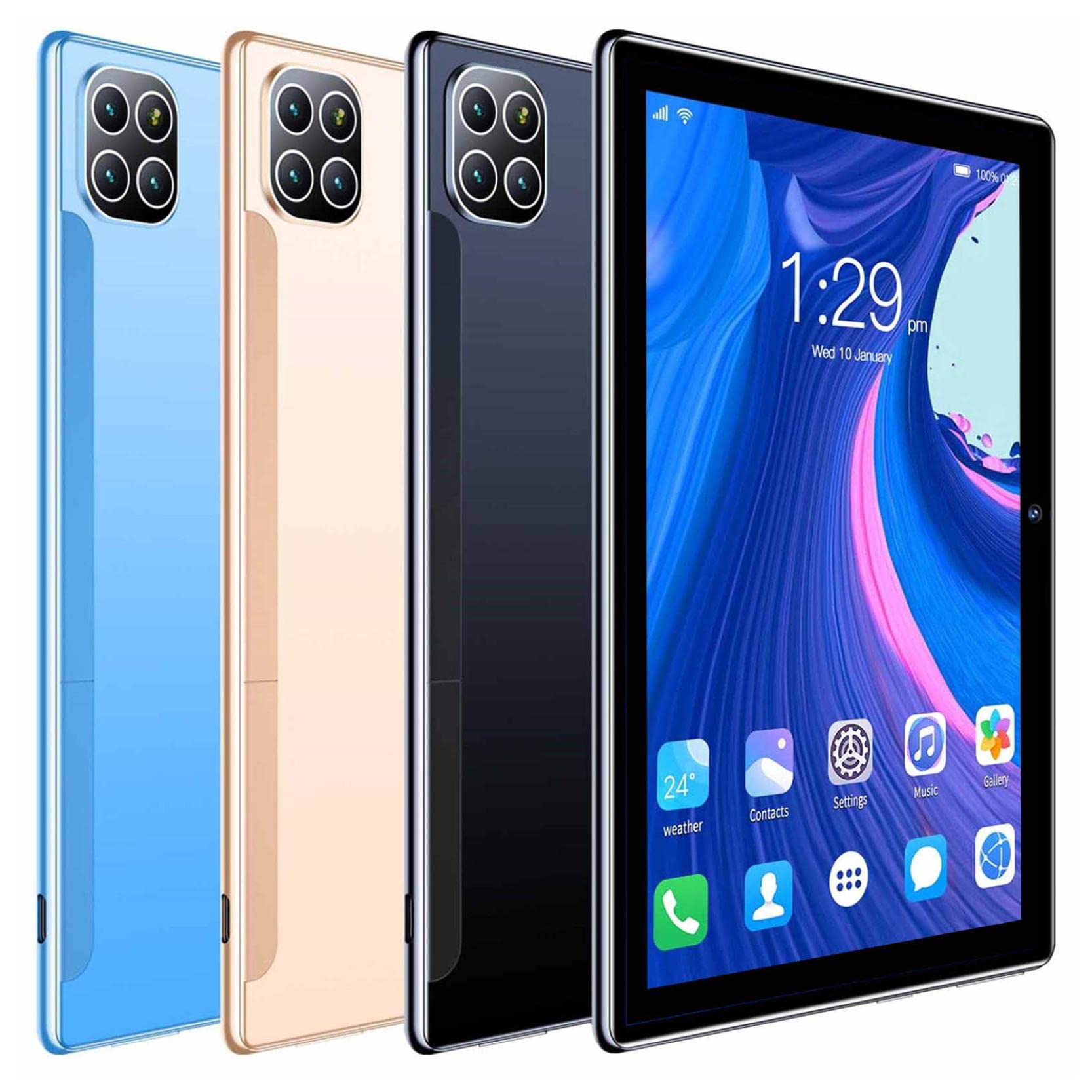2022 New 8 Inch Android 6.0 Tablet 2.5d Octa Core 1g + 16g Android 6.0,Eye Protection,Dual Sim Dual Camera Phone Pad WiFi GPS Phablet Tablet Pc Us Plug,Best Gifts for Kids (Black)