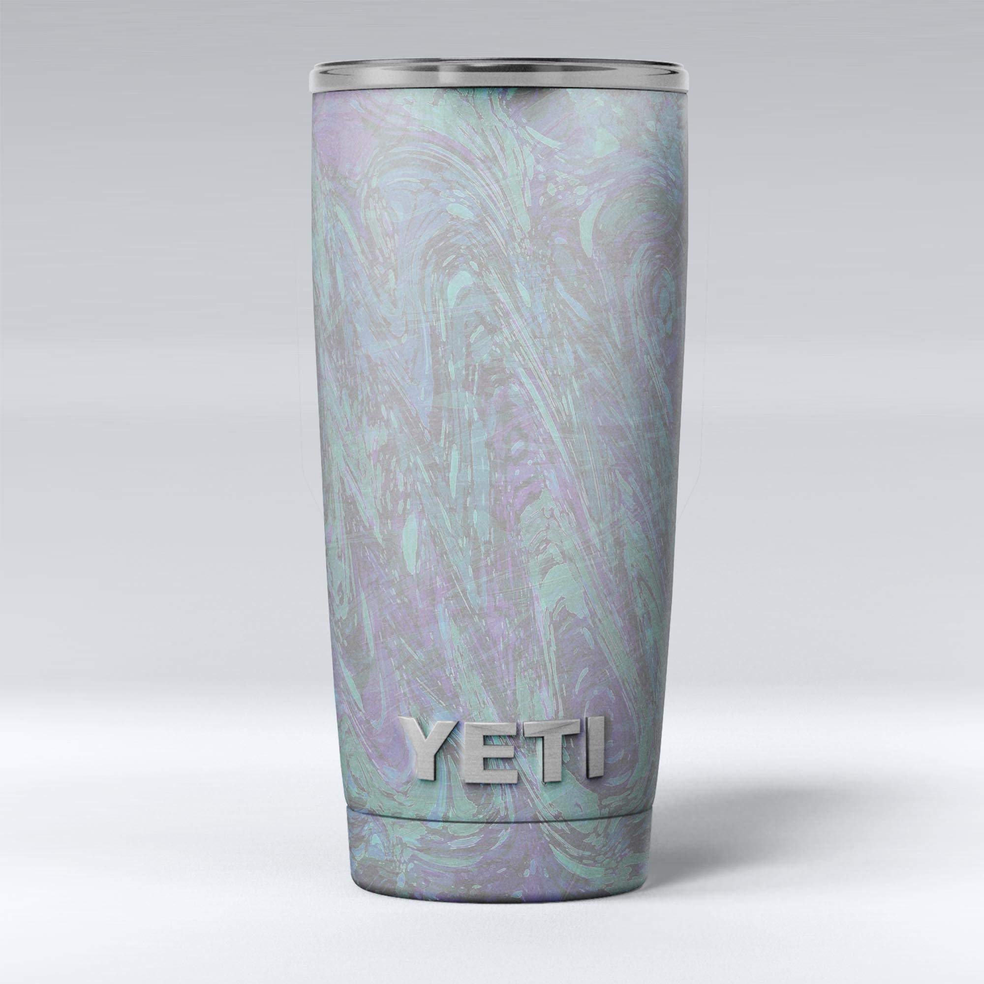 Design Skinz Purple Slate Marble Surface V22 - Skin Decal Vinyl Wrap Kit Compatible with The Yeti Rambler Cooler Tumbler Cups