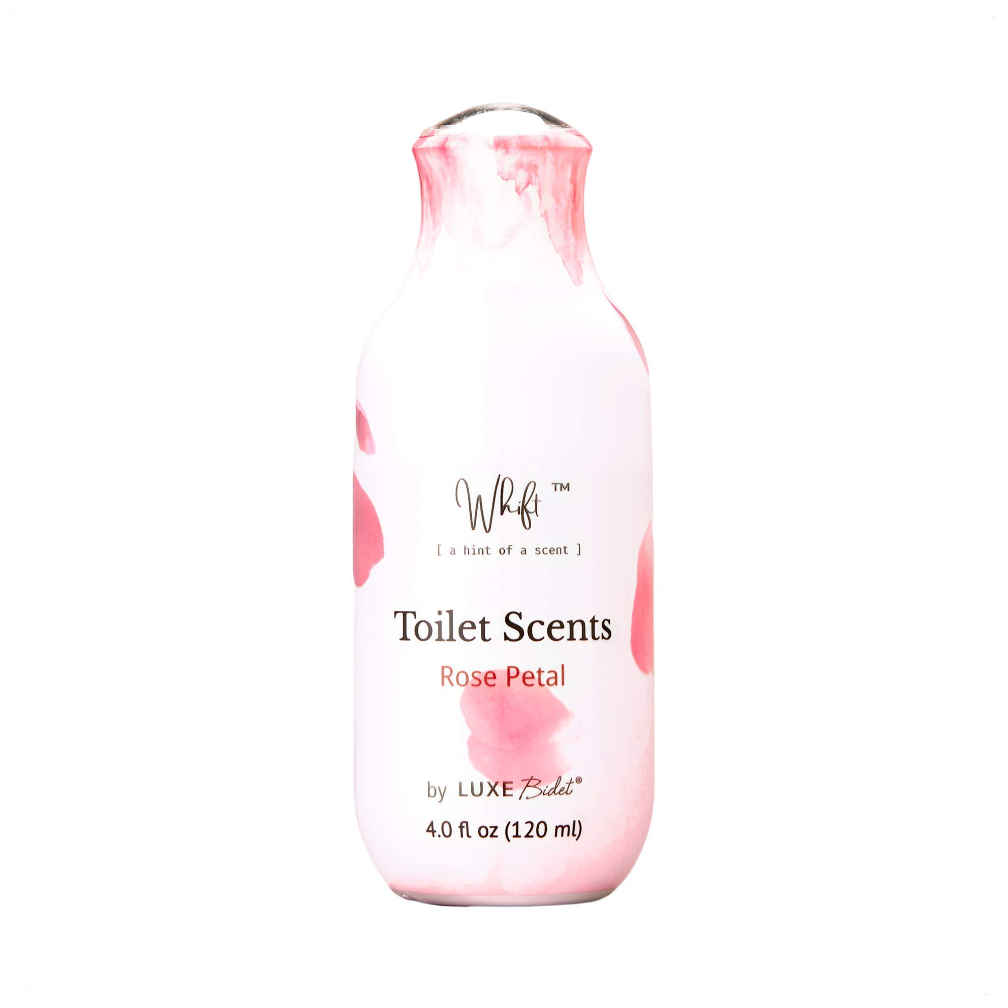 LUXE Bidet Whift Toilet Scents Spray, Rose Petal, Value Size - 4 oz / 120 mL