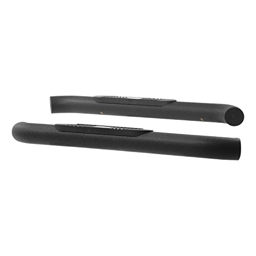 ARIES AL231008 Big Step 4-Inch Round Black Aluminum Nerf Bars, Select Jeep Wrangler JK