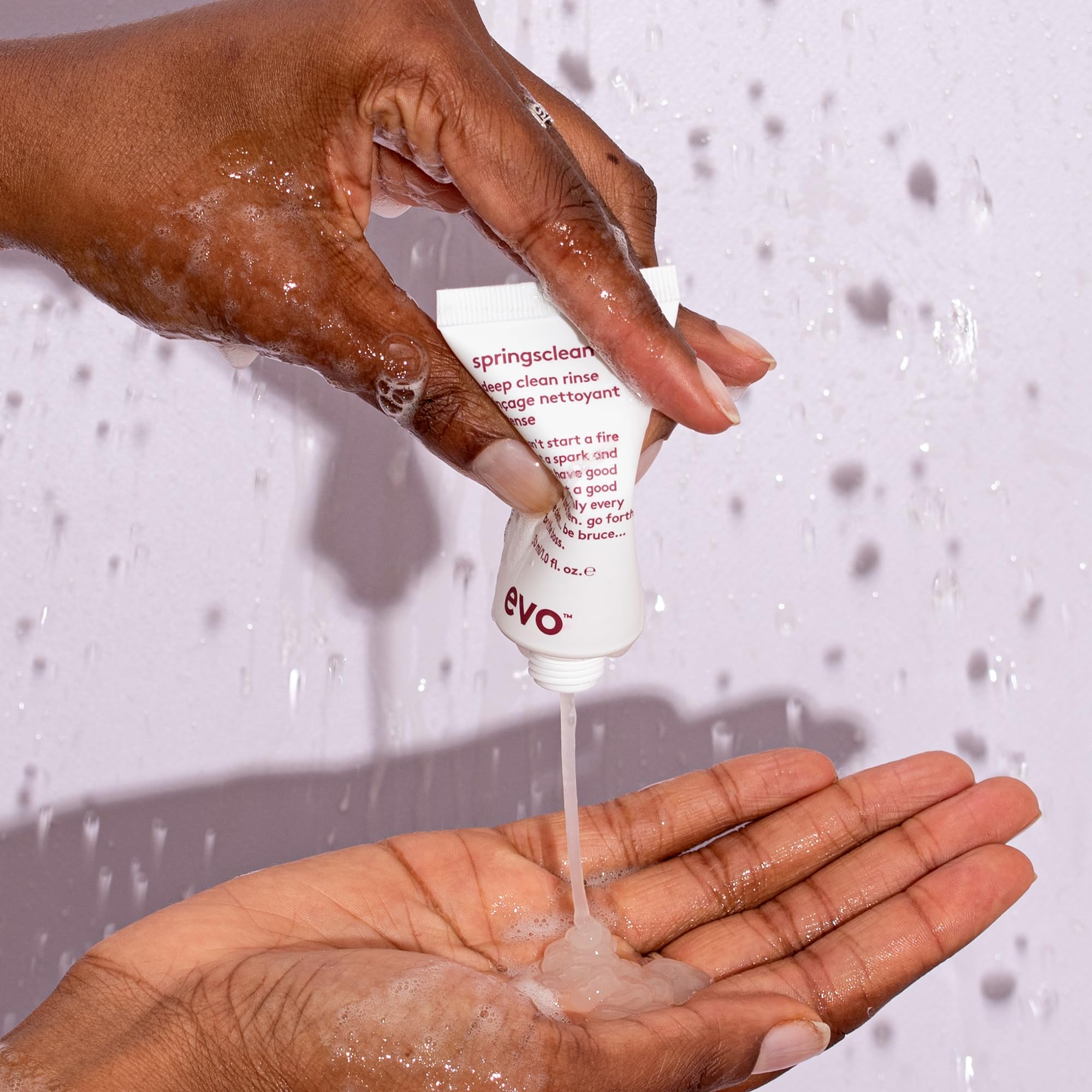 EVO Springsclean Shampoo - Deep Cleansing & Gentle Moisturizing - For Natural Shiny Soft Curly & Wavy Hair - Travel Size, 30ml / 1.01fl.oz