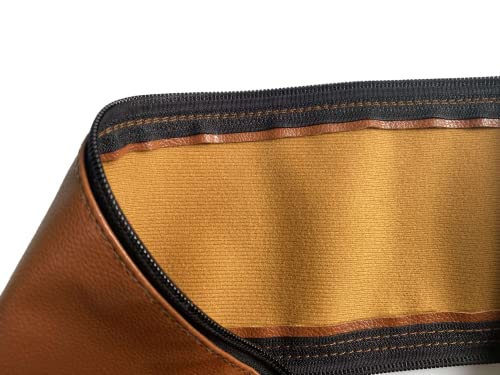 Baby Stroller Leather Armrest Handle Cover Compatible with Uppababy Vista V1/V2 Stroller, Bumper Sleeve Case Bar Protective Covers Pram Accessories (for Kid Handle Brown)