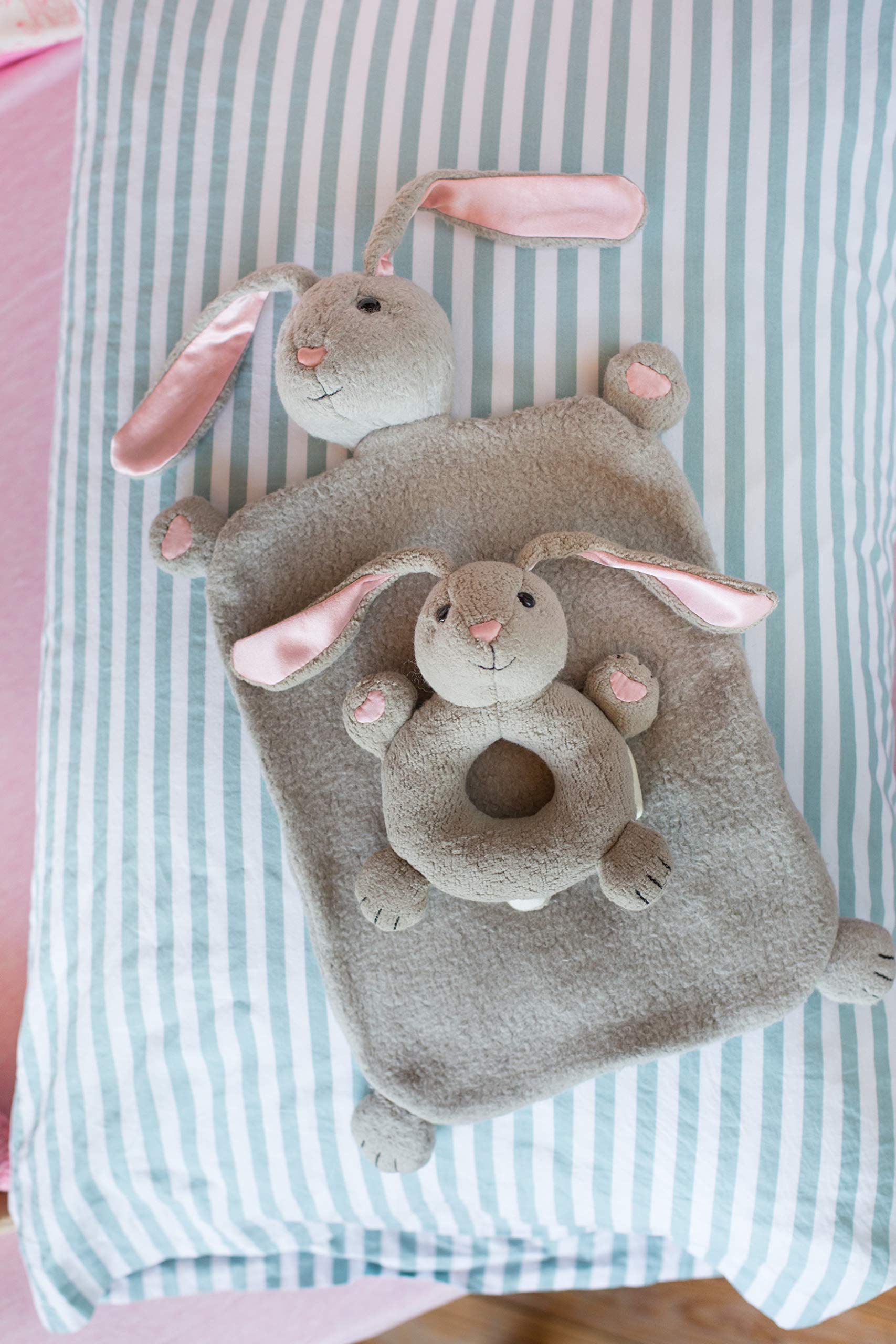 Apple Park Picnic Pals - Bunny Blankie, Blanket Baby Toy for Newborns, Infants, Toddlers - Hypoallergenic, 100% Organic Cotton