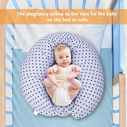 Chilling Home Full Body Nursing Pillows, Pillow for Pregnancy, Maternity, Pregnant Women Must Haves for Sleeping with Removable Cover, Grey