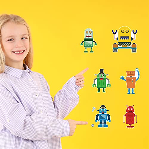 24 Sheets 8.27''×5.9'' Make Your Own Robot Stickers for Kids Toddlers, Make a Face Stickers for Kids Party Favors Activities