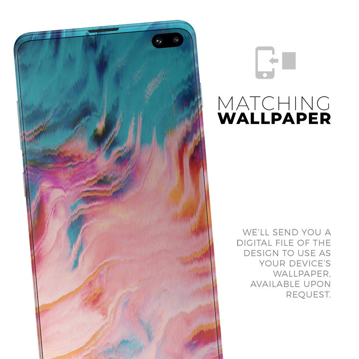 DesignSkinz Liquid Abstract Paint Remix V84 Protective Vinyl Decal Wrap Skin Cover Compatible with The Samsung Galaxy S20 (Screen Trim & Back Glass Skin)