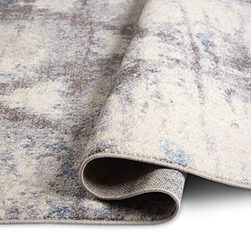 Home Dynamix Venice Cameo Contemporary Modern Abstract Area Rug 5'3"x7'3" Gray Blue