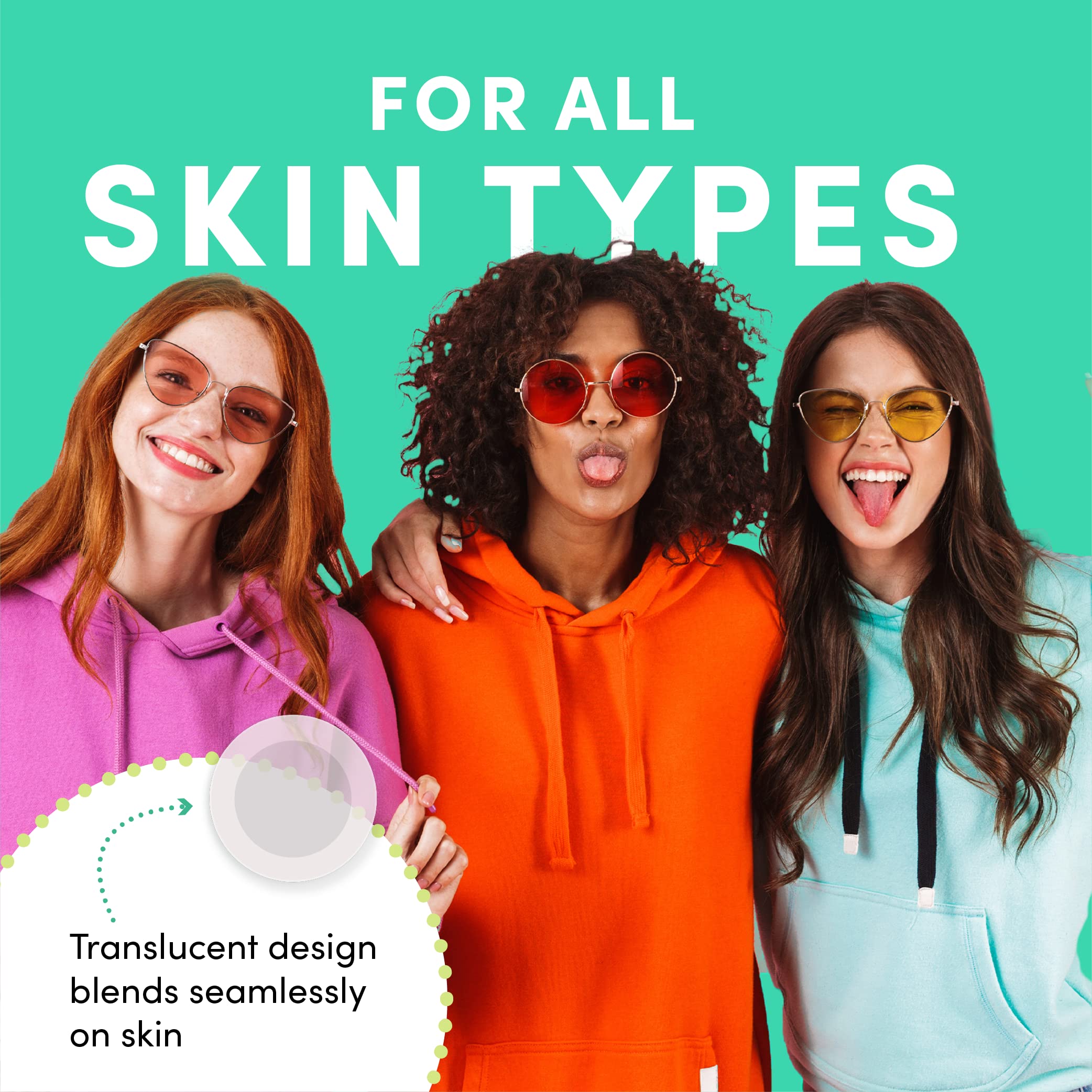Dots for Spots Pimple Patches - Fast Acting Translucent Hydrocolloid Zit Treatment Stickers for Face - Blemish Patch for Women, Men & Teenagers - Made in Korea (60 count)