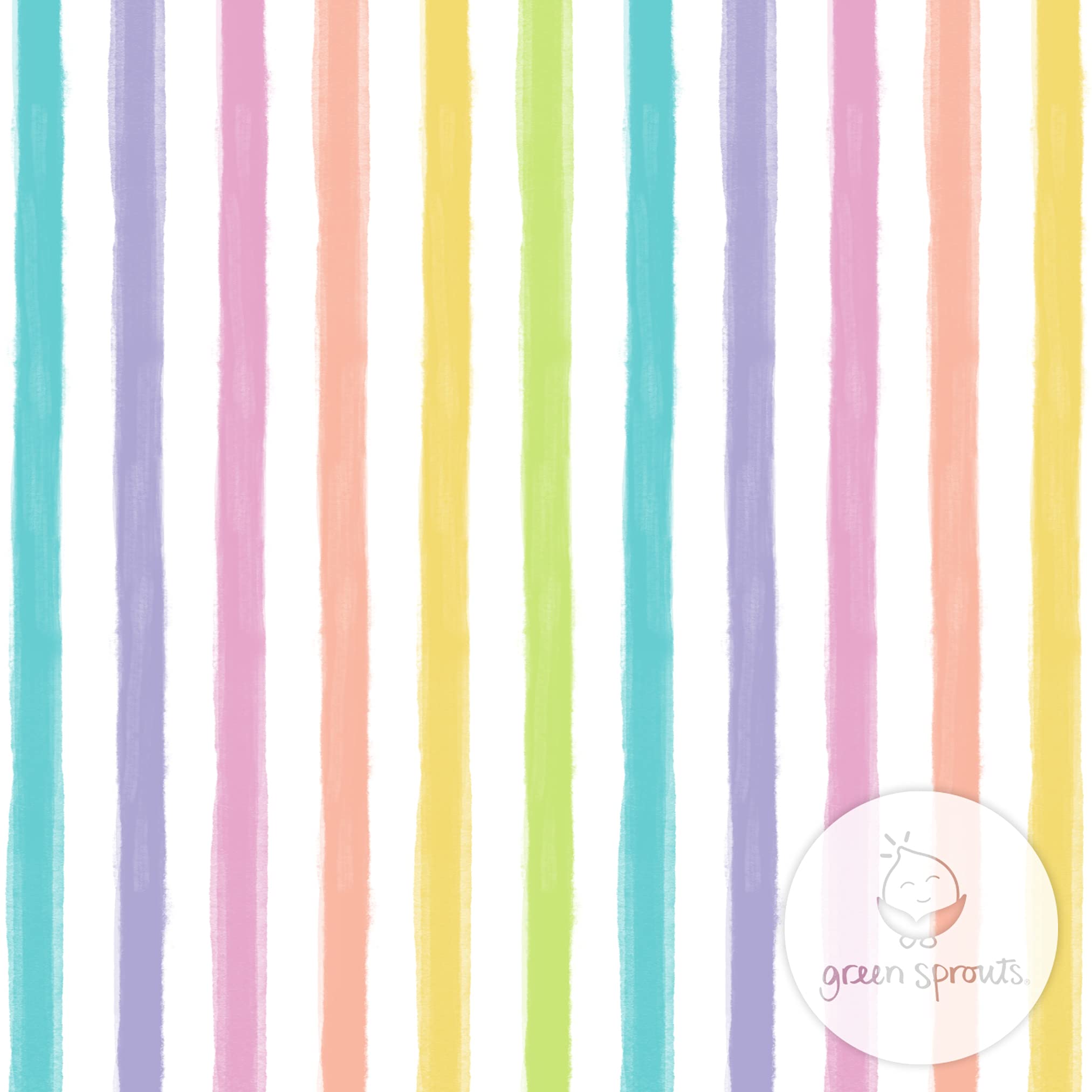 green sprouts Girls' Reusable Absorbent Baby Swim Diapers, Rainbow Stripe, 18 Month