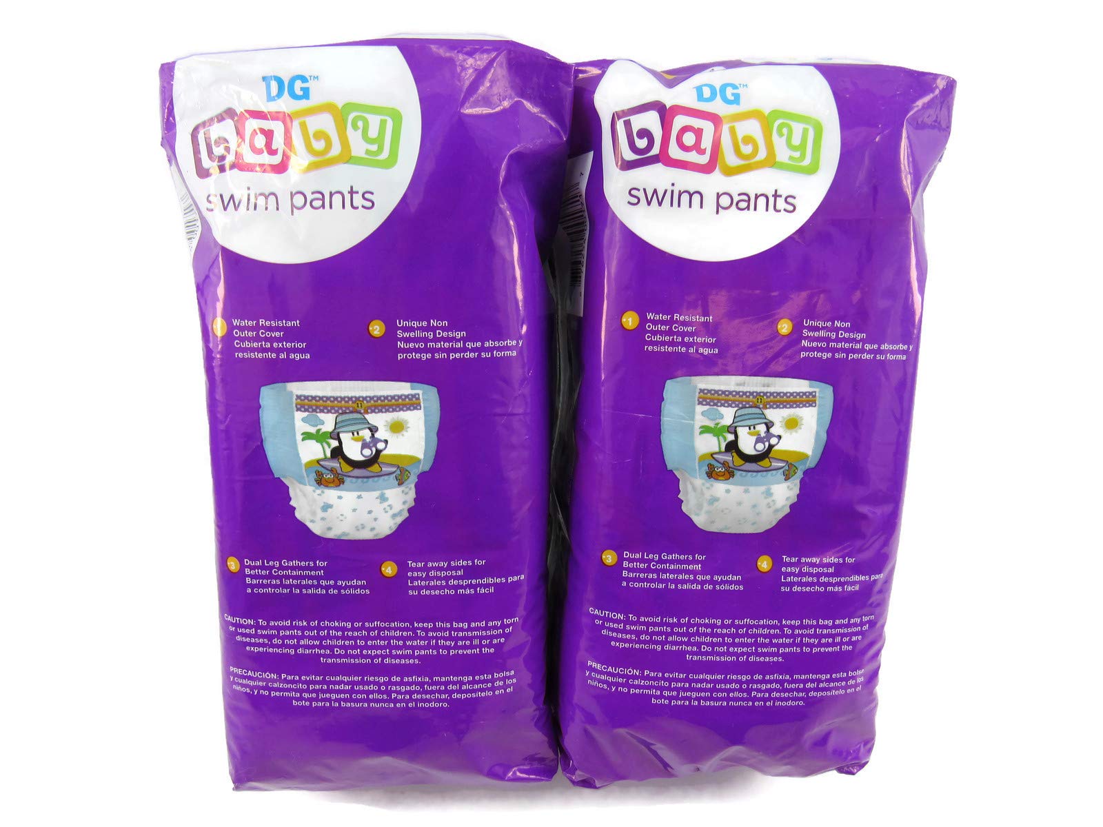 Baby Swim Pants Medium 24-34 Lbs (2 Packs)