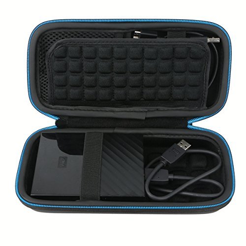 Baval Hard Carrying Case Replacement for Western Digital Seagate Expansion Toshiba Canvio My Passport Elements Portable Hard Drive Game Drive 1TB 2TB 3TB 4TB 5TB,Black