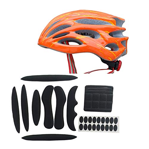 2 Set Helmet Padding Kit Bike Helmet Pad Universal Foam Pads for Bike Motorcycle Cycling Helmet, black, QXDAITI-12