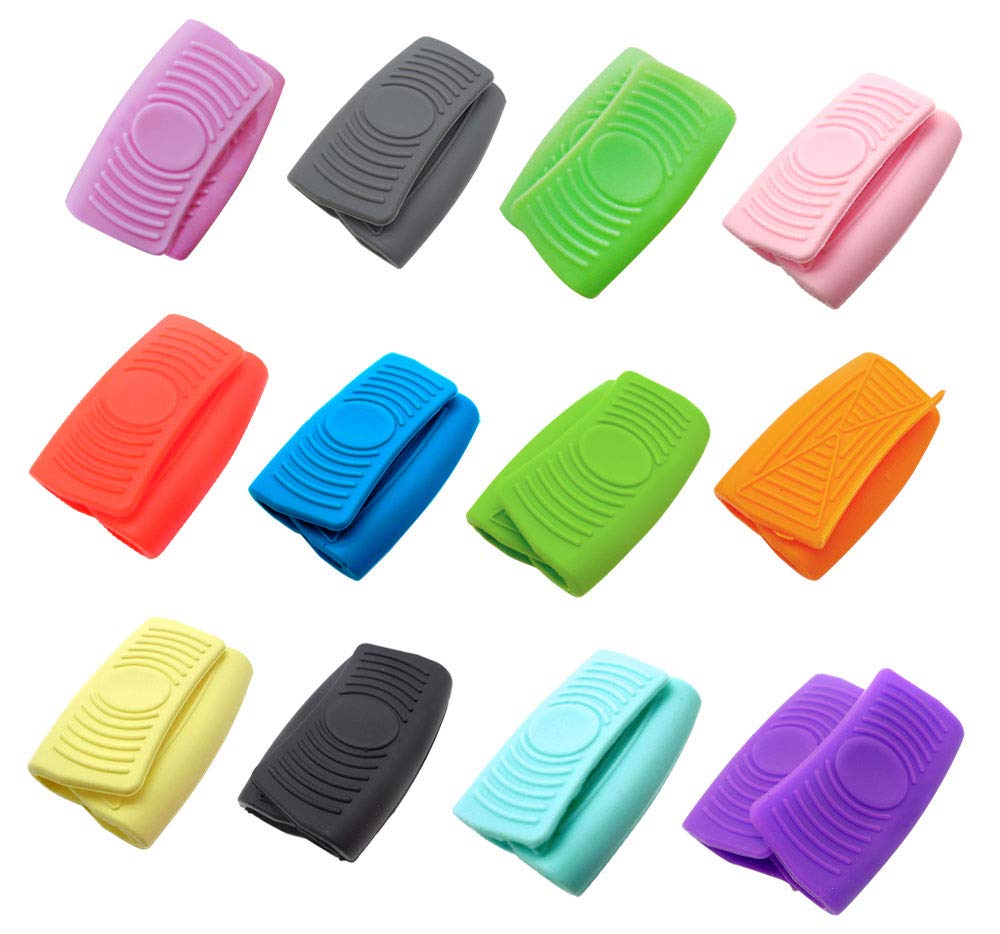 2 Pairs Silicone Assist Handle Holder Grip,Heat Resistant Scald-Proof Insulated Sleeves Cover Tools for Hot Frying Pans, Griddles, Skillets, Oven Trays (Model-1)