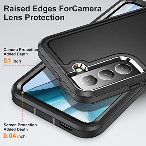BaHaHoues for Samsung Galaxy S22 Case, Samsung S22 Phone Case with Built in Kickstand, Shockproof/Dustproof/Drop Proof Military Grade Protective Cover for Galaxy S22 5G 6.1 inch (Black)