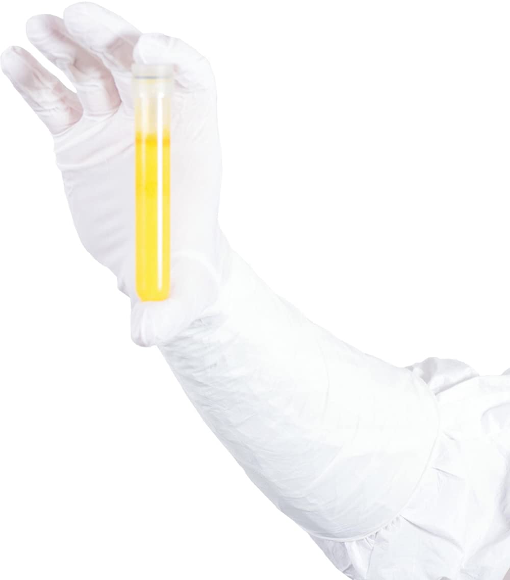 Ansell BNPS100 BioClean N-Plus Sterile Nitrile Glove, 16" Length, Hand Specific, White, Size 10.0 (Pack of 200)