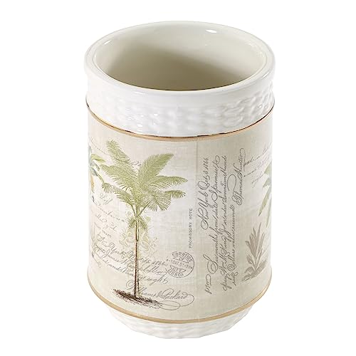 Avanti Linens - Tumbler, Multipurpose Organizer, Tropical Inspired Bathroom Accessories (Colony Palm Collection)