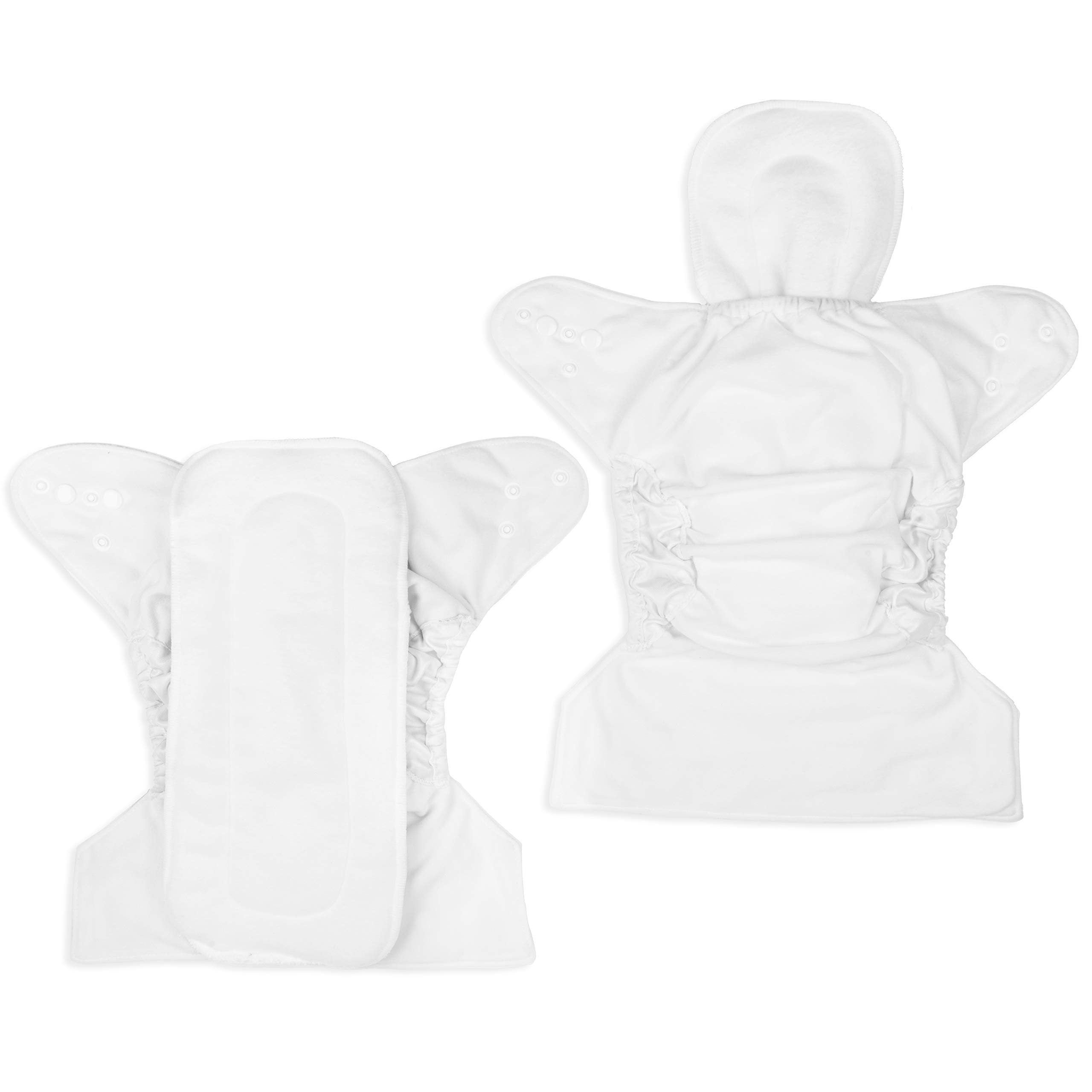 Grey Ground Bicycles Cloth Diapers (Updated Quality) – 8 Reusable Cloth Diapers for Babies with 8 Cloth Diaper Inserts – Extra Leg Lining for Boys and Girls