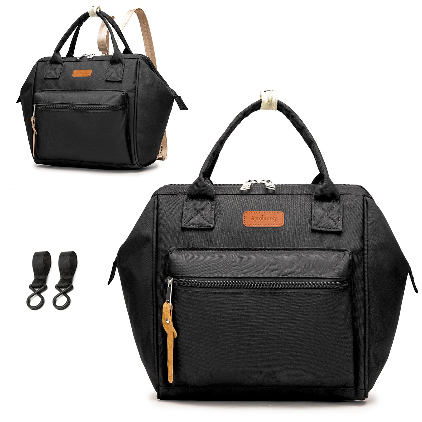 Aerobunny Small Diaper Bag Tote for Mom Dad - Mini Diaper Bag Backpack Mommy Bag Include Insulated Pocket