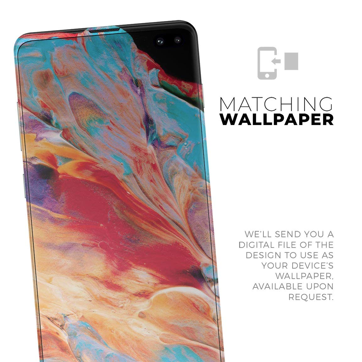 DesignSkinz Liquid Abstract Paint V50 Protective Vinyl Decal Wrap Skin Cover Compatible with The Samsung Galaxy S20 (Screen Trim & Back Glass Skin)
