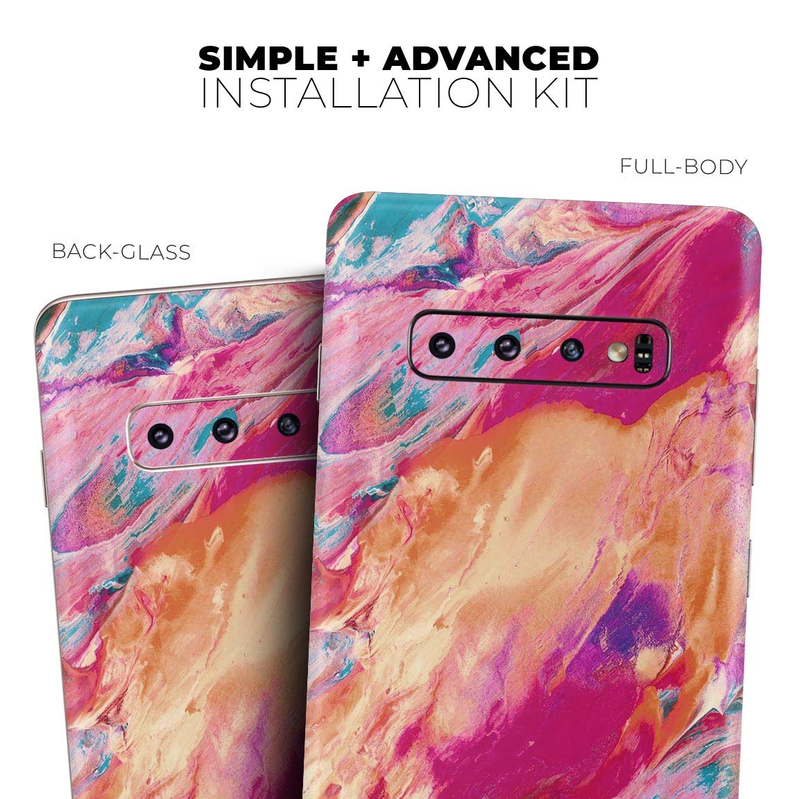 DesignSkinz Liquid Abstract Paint Remix V90 Protective Vinyl Decal Wrap Skin Cover Compatible with The Samsung Galaxy S20 (Screen Trim & Back Glass Skin)