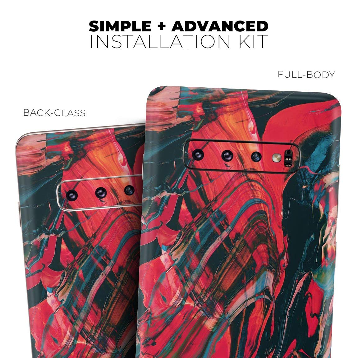 DesignSkinz Liquid Abstract Paint Remix V88 Protective Vinyl Decal Wrap Skin Cover Compatible with The Samsung Galaxy S20 (Screen Trim & Back Glass Skin)