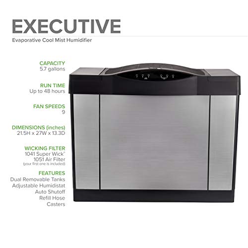 AIRCARE Digital Whole-House Console-Style Evaporative Humidifier (Silver)