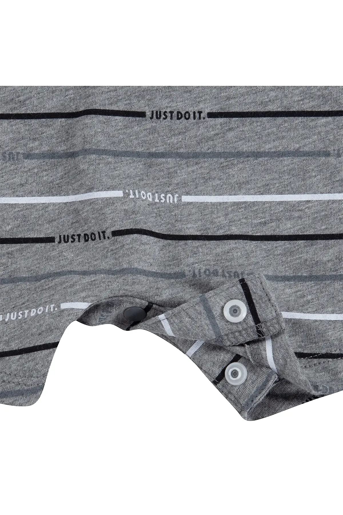 Nike Baby Boy Just Do It Romper 2 Piece Set (Carbon Heather(56H942-GEH)/Red, 3 Months, 3_Months)