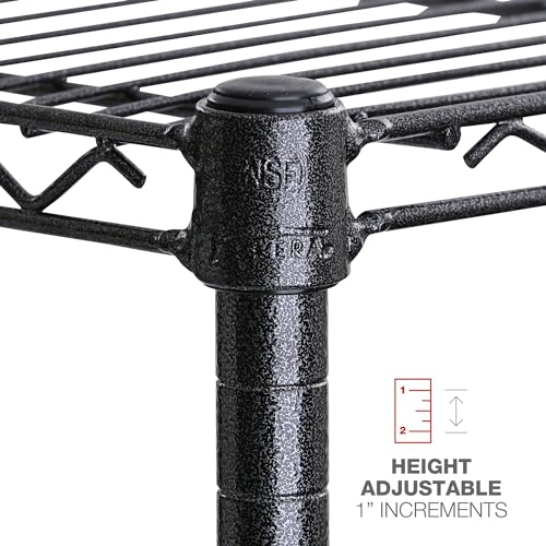 Alera ALESW207218BA BA Plus 72 in. x 18 in. x 72 in. 4-Shelf Wire Shelving Kit - Black Anthracite Plus