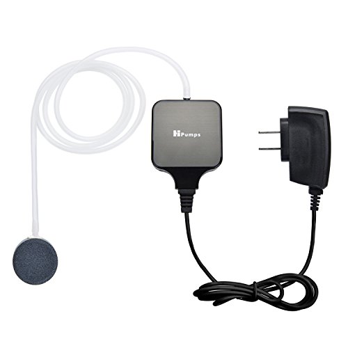 AsiaPPump Aquarium Air Pump Quietest Energy Saving 1-1.5W 24-40 Gallon (Black Square)