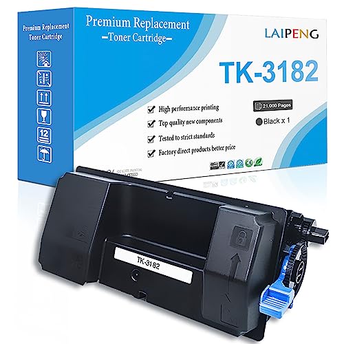 LAIPENG Compatible Toner Cartridge TK-3182 TK3182 TK 3182 1T02T70US0 Black 21000 Page Yield for Kyocera M3655idn P3055dn Laser Printers