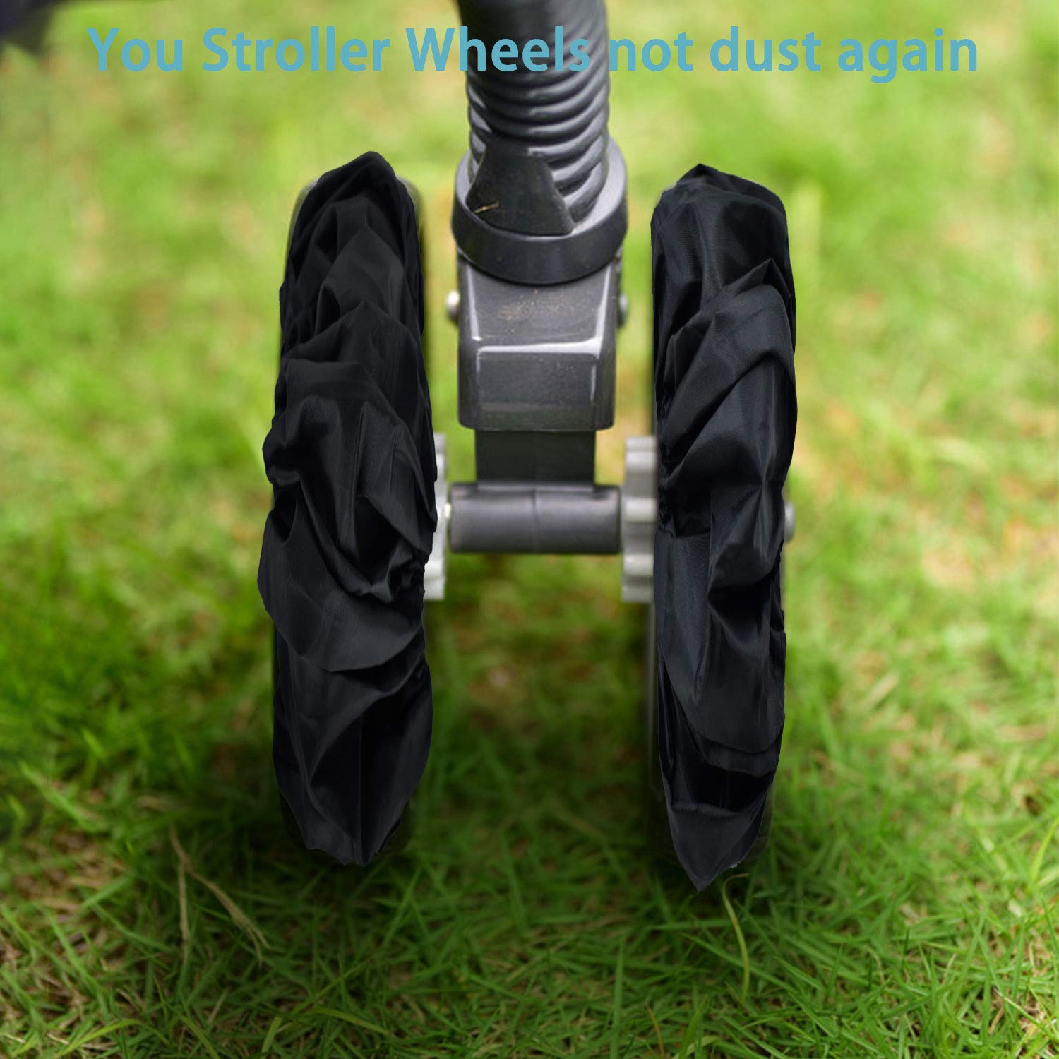 2 Pack Diameter 4.5-6.3 inch Baby Stroller Wheel Cover Dustproof Wheelchair Protector Cover Pushchair Wheel Cover Protector For Outdoor